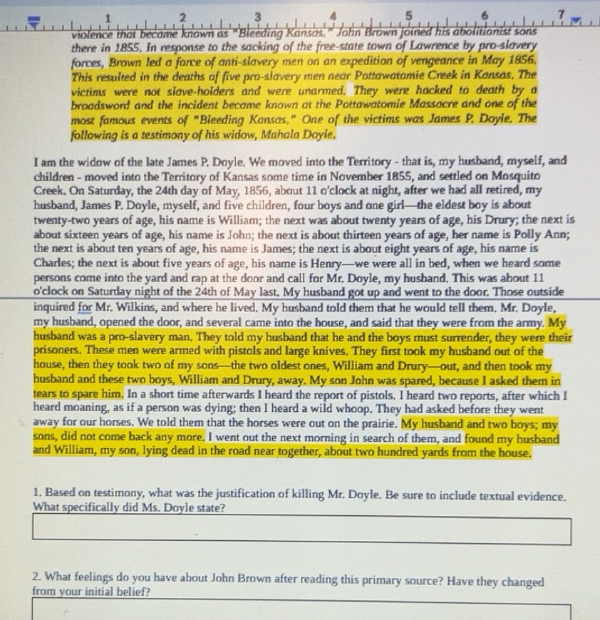 Gelöst:1 2 3 4 5 6 7 violence that became known as "Bleeding Kansas ...