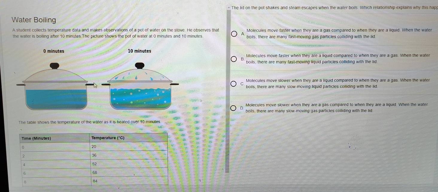Solved: The lid on the pot shakes and steam escapes when the water ...