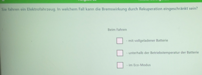 Sie Fahren Ein Elektrofahrzeug In Welchem Fall