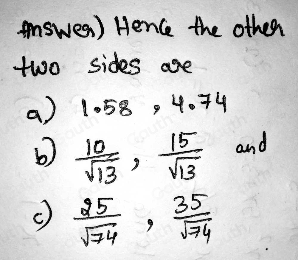 Solved: A right-angled triangle has a hypotenuse measuring 5 m. Find ...