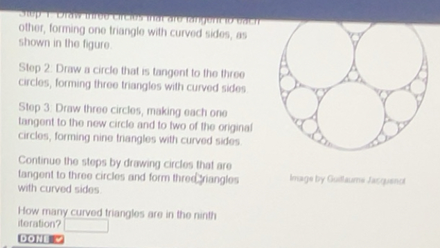 Solved: Draw threo circios that are fangenc to bach other, forming one ...