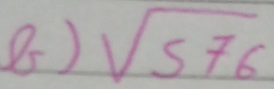 Resolvido:sqrt(576)