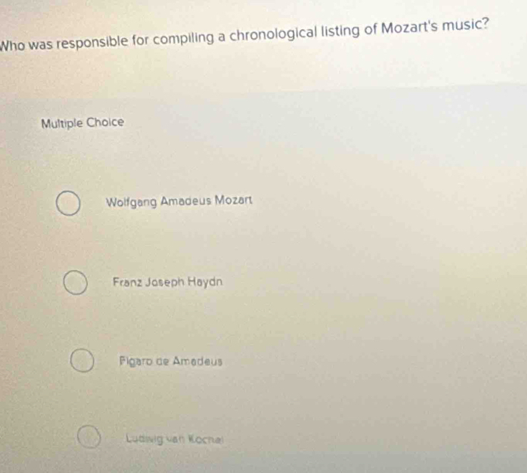 Solved: Who was responsible for compiling a chronological listing of ...