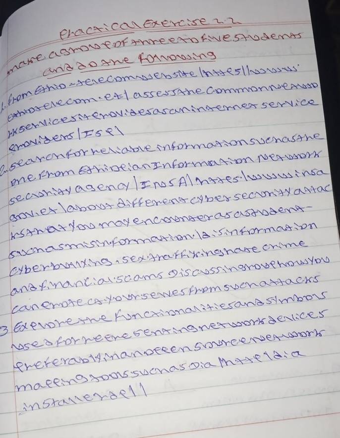 Résolu :practicanexercise 22 Make aBHwEoOFAnreeNDFeSTdENAS ane do Awe ...