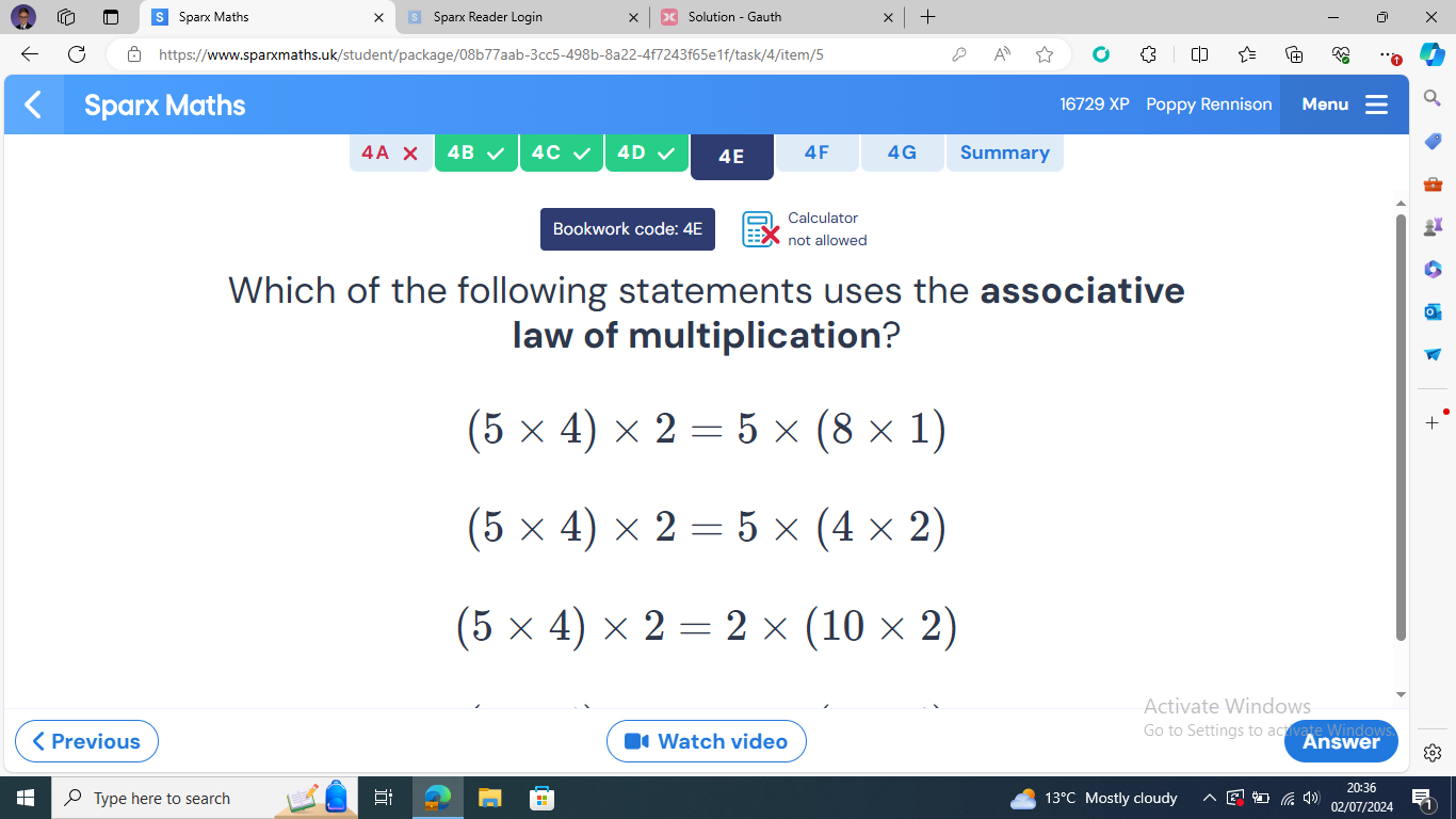 Solved: Sparx Maths Sparx Reader Login × Solution - Gauth + https://www ...