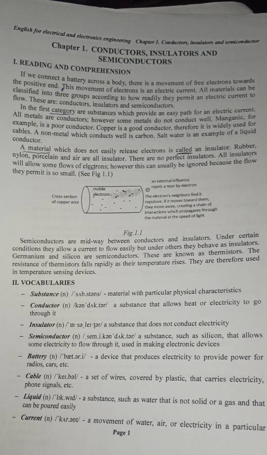Solved: English for electrical and electronics engineering Chapter 1 ...