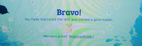 Solved: Bravo! You have mastered the skill and earned a gold medal. Win ...