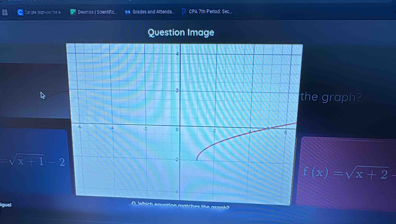 Solved: Single sign-on for e. Desmos | Scientific... sis Grades and ...