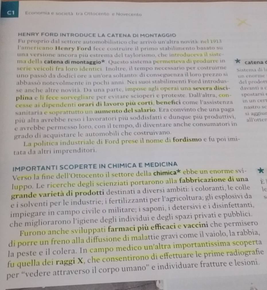Risolto:C1 Economia e società tra Ottocento e Novecento HENRY FORD ...