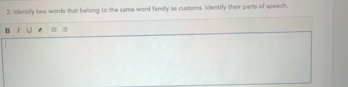 Solved: Identify two words that belong to the same word family as ...