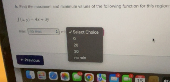 Solved: Find the maximum and minimum values of the following function ...