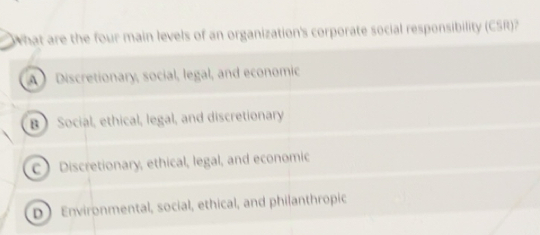 Solved: what are the four main levels of an organization's corporate ...