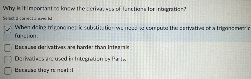 Solved: Why is it important to know the derivatives of functions for ...