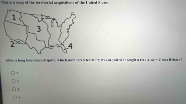 Solved: This is a map of the territorial acquisitions of the United ...