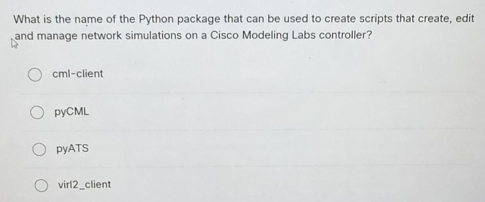 Solved: What is the name of the Python package that can be used to ...