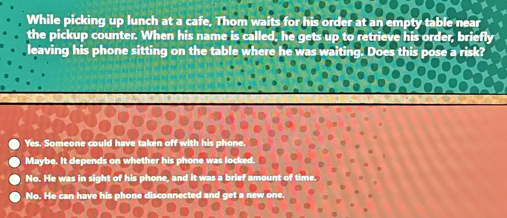 Solved: While picking up lunch at a cafe. Thom waits for his order at ...