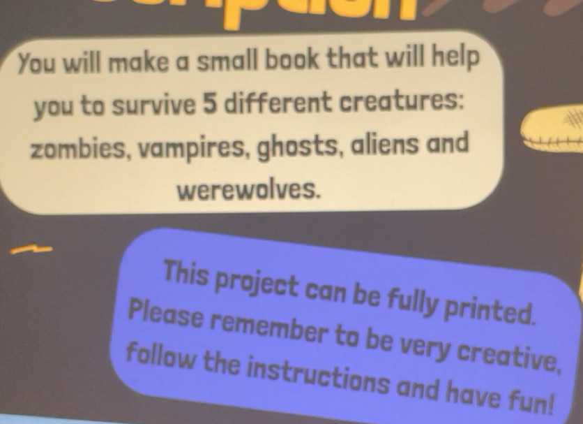 Resuelto:You will make a small book that will help you to survive 5 ...