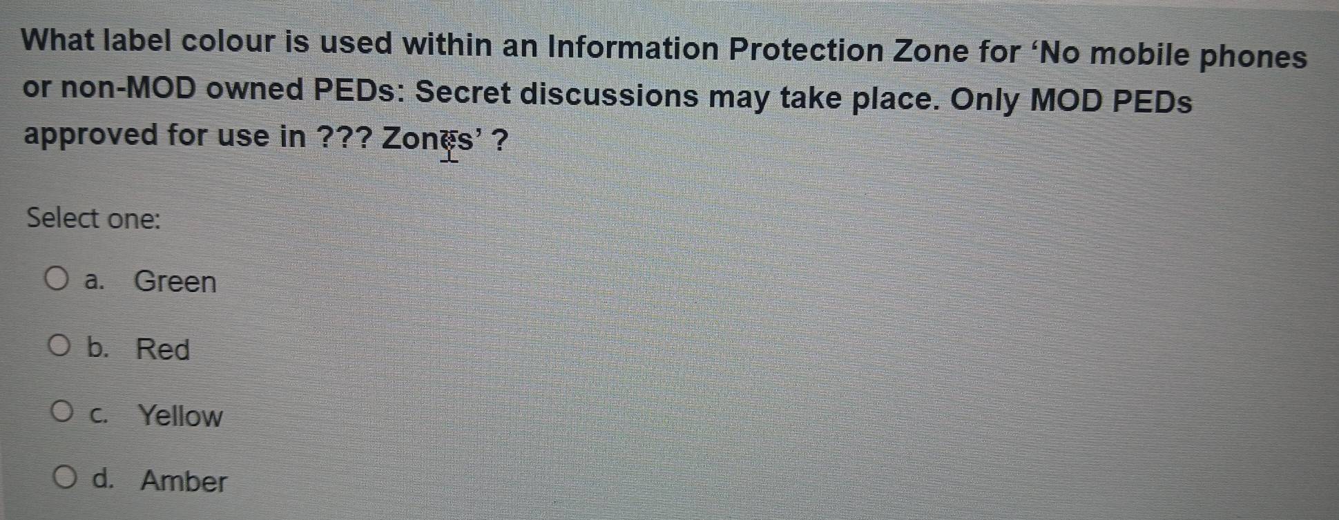 Solved: What label colour is used within an Information Protection Zone ...
