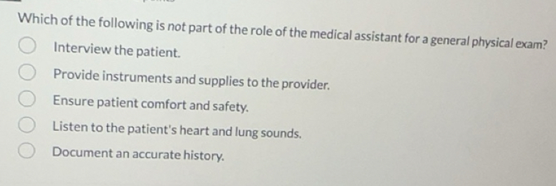Solved: Which of the following is not part of the role of the medical ...