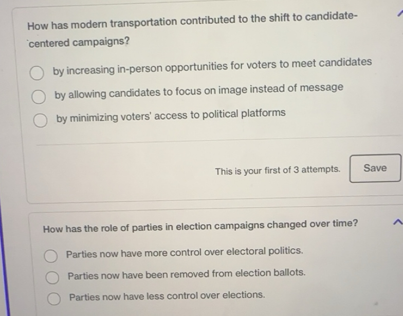 Solved: How has modern transportation contributed to the shift to ...
