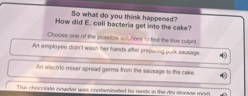 Solved: So what do you think happened? How did E. coli bacteria get ...