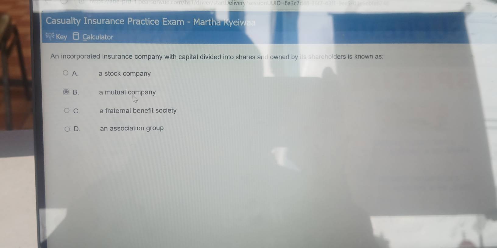 Solved: Delivery UID=8a3c7 Casualty Insurance Practice Exam - Martha ...