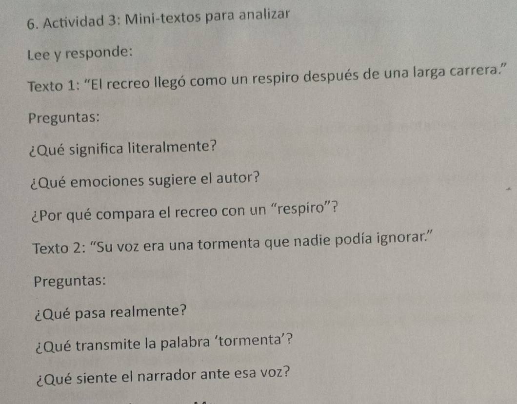 Resuelto:Actividad 3: Mini-textos para analizar Lee y responde: Texto 1 ...