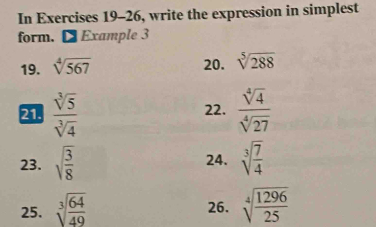 Solved: In Exercises 19-26, write the expression in simplest form ...