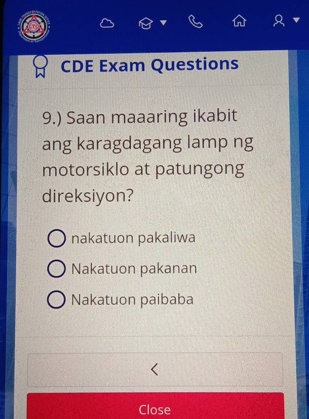 Solved: CDE Exam Questions 9.) Saan maaaring ikabit ang karagdagang ...