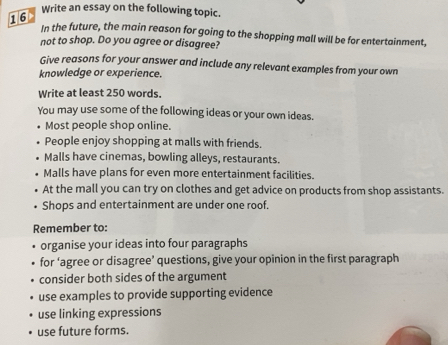 Giải quyết:Write an essay on the following topic. 16 In the future, the ...