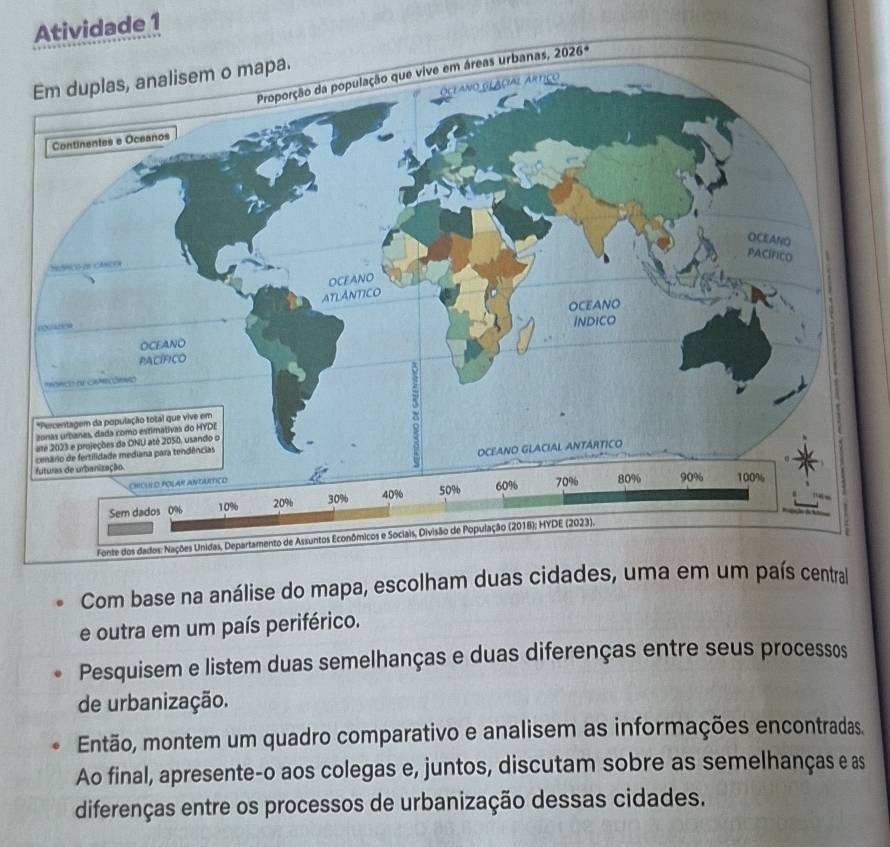 Solved: vidade 1 Com base na análise do mapa, escolham duas cidades ...