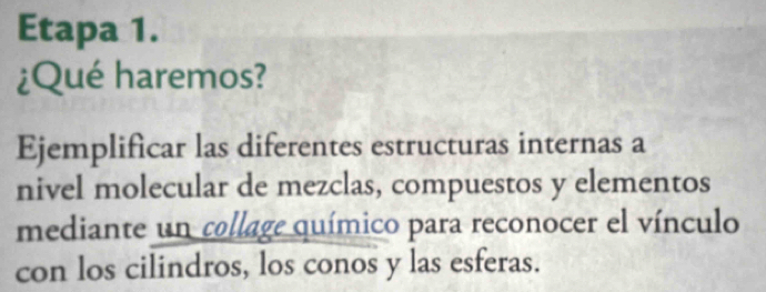 Resuelto:Etapa 1. ¿Qué haremos? Ejemplificar las diferentes estructuras ...