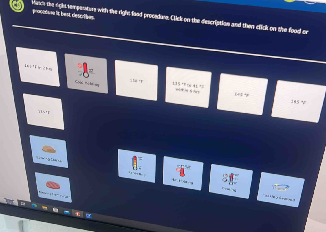 Solved: procedure it best describes. Match the right temperature with ...