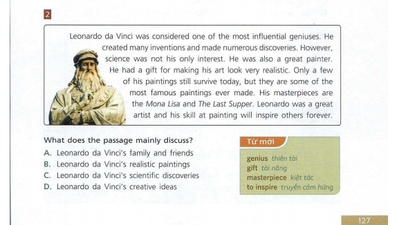 Giải quyết:Leonardo da Vinci was considered one of the most influential ...