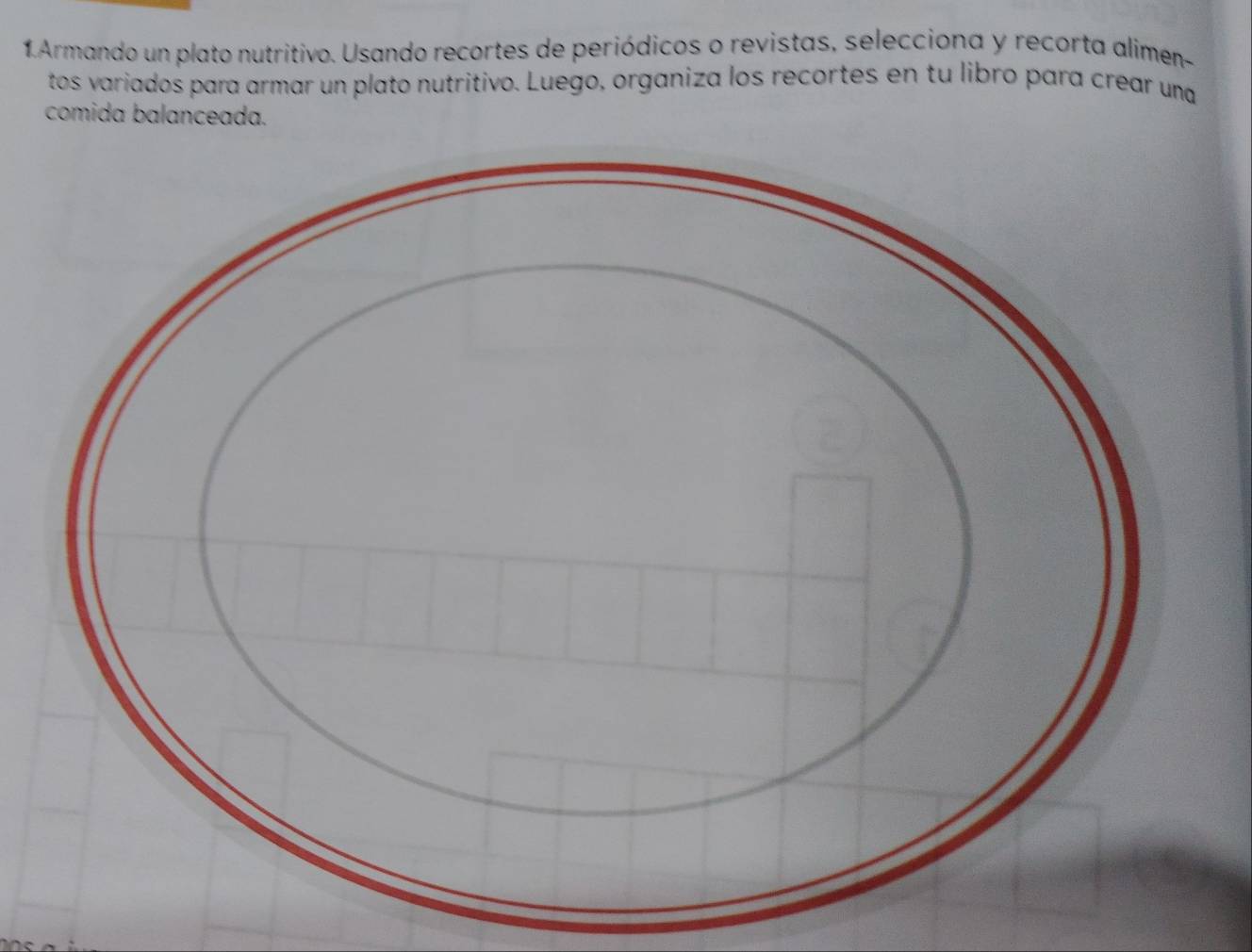 Resuelto:Armando un plato nutritivo. Usando recortes de periódicos o ...