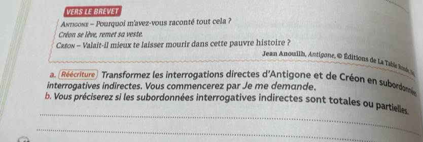 Résolu :VERS LE BREVET Antigonε - Pourquoi m'avez-vous raconté tout ...