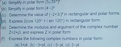 Selesai:Simplify in polar form [3∠ 35°]^4. (b) Simplify in polar form ...