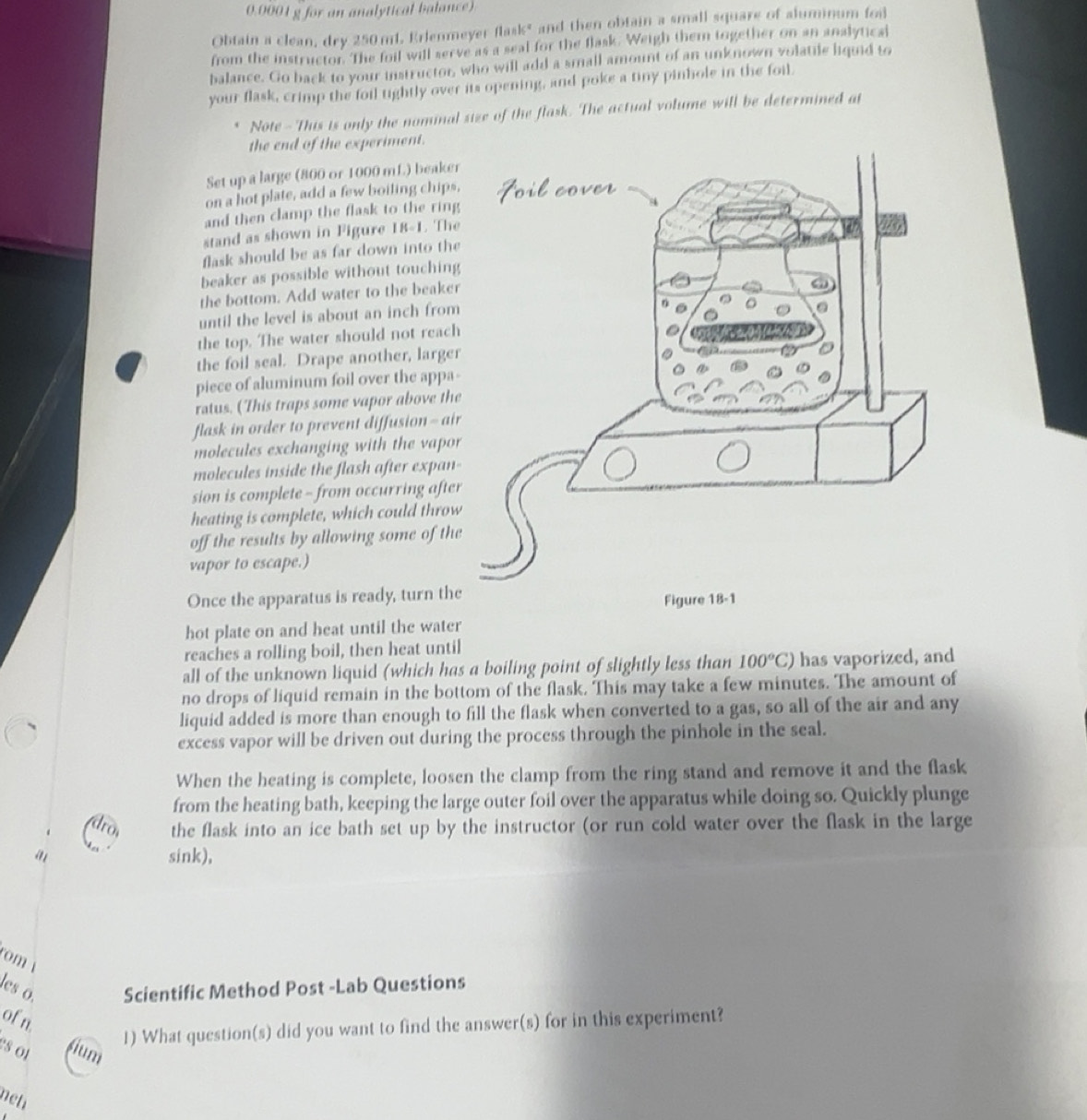 Solved: 0.0001 g for an analytical balance) Obtain a clean, dry 250 mi ...