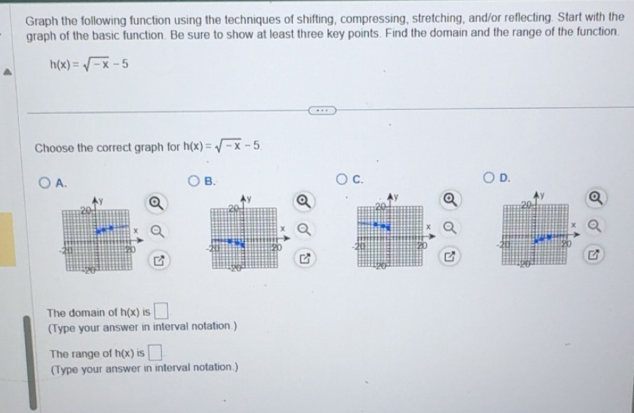 Solved: Graph the following function using the techniques of shifting ...