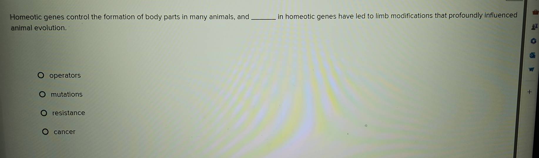 Solved: Homeotic genes control the formation of body parts in many ...