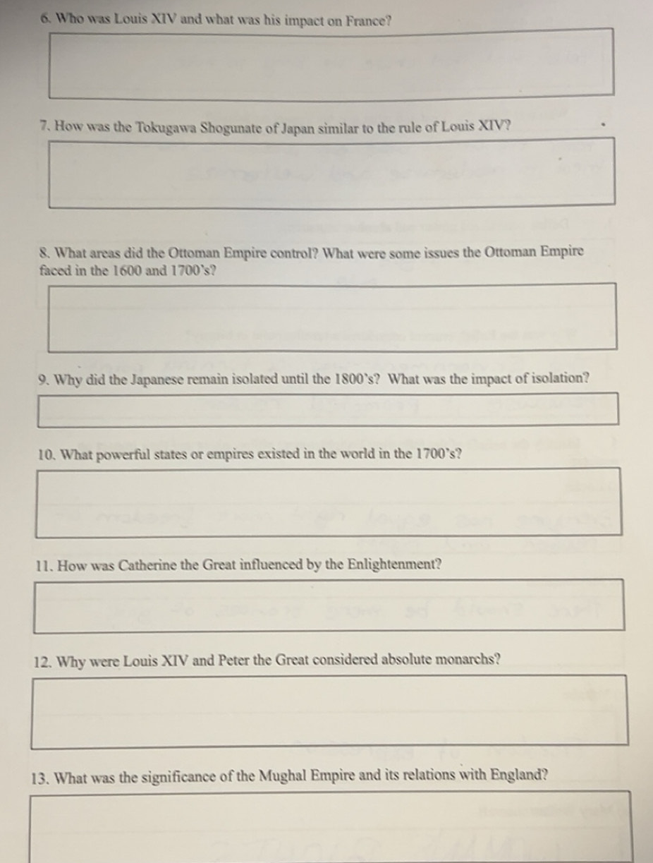 Résolu :Who was Louis XIV and what was his impact on France? 7. How was ...