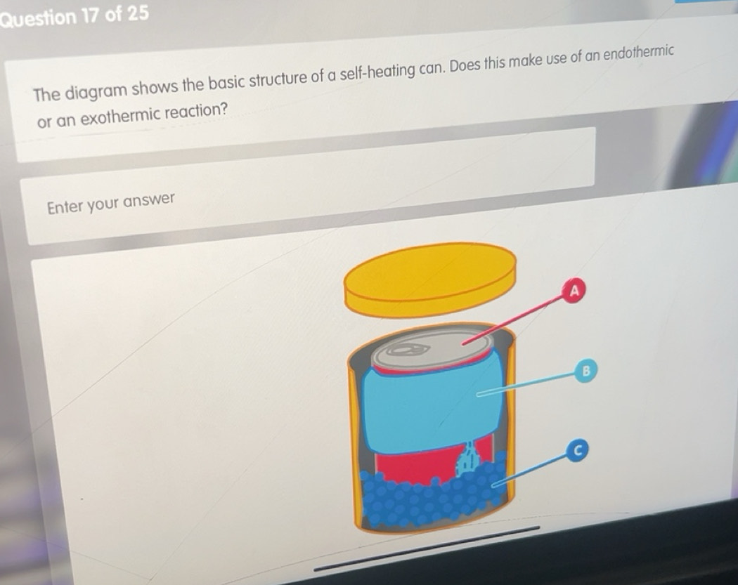 Solved: The diagram shows the basic structure of a self-heating can ...