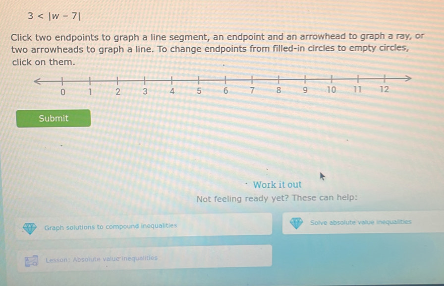 Solved: 3 Click two endpoints to graph a line segment, an endpoint and ...