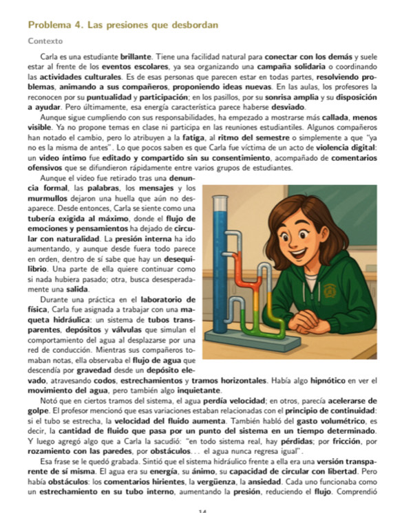 Resuelto:Problema 4. Las presiones que desbordan Contexto Carla es una ...