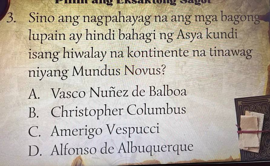 Solved: Sino ang nagpahayag na ang mga bagon lupain ay hindi bahagi ng Asya kundi isang hiwalay ...