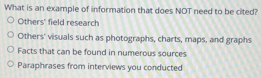 Solved: What is an example of information that does NOT need to be ...