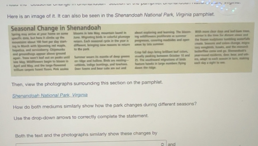 Solved: ' Here is an image of it. It can also be seen in the Shenandoah ...