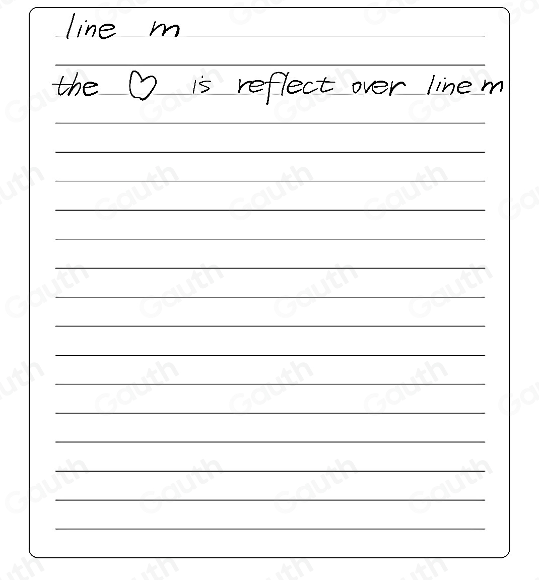Solved: What is the name of the line of reflection for the pair of ...