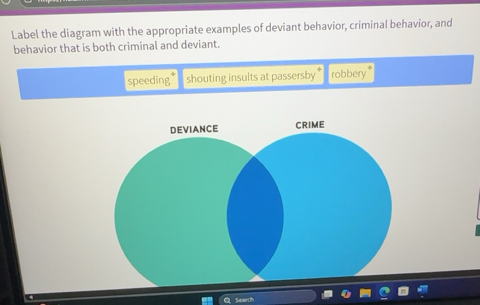 Solved: Label the diagram with the appropriate examples of deviant ...