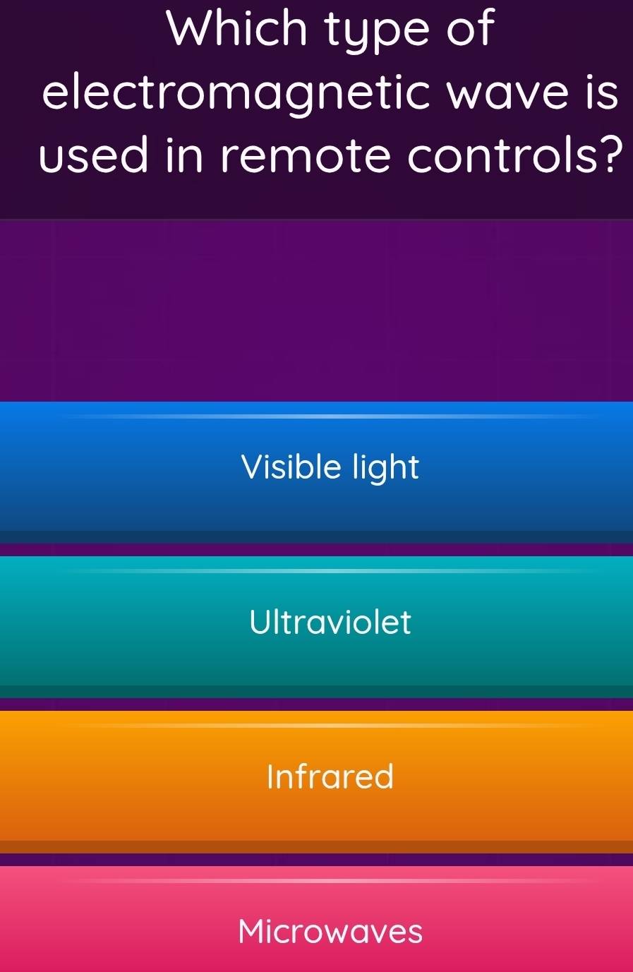 Telah dijawab:Which type of electromagnetic wave is used in remote ...